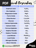 Chemical Formulas List For Class 10 | PDF | Hydroxide | Oxide
