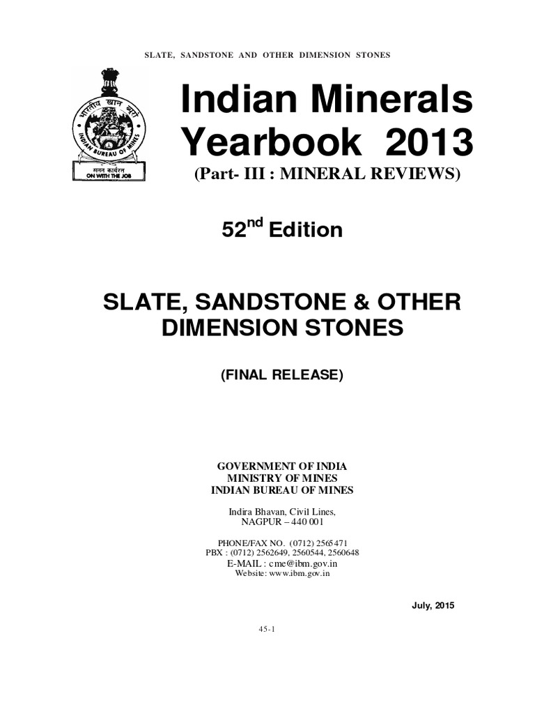 Indian Dimension Stones Overview | PDF | Slate | Rock (Geology)