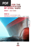 BV Rules for Steel Ships NR467 & NR600 | PDF
