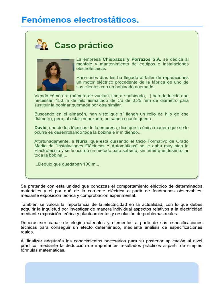 E01 - Fenómenos Electrostáticos. | PDF | Carga eléctrica | Átomos