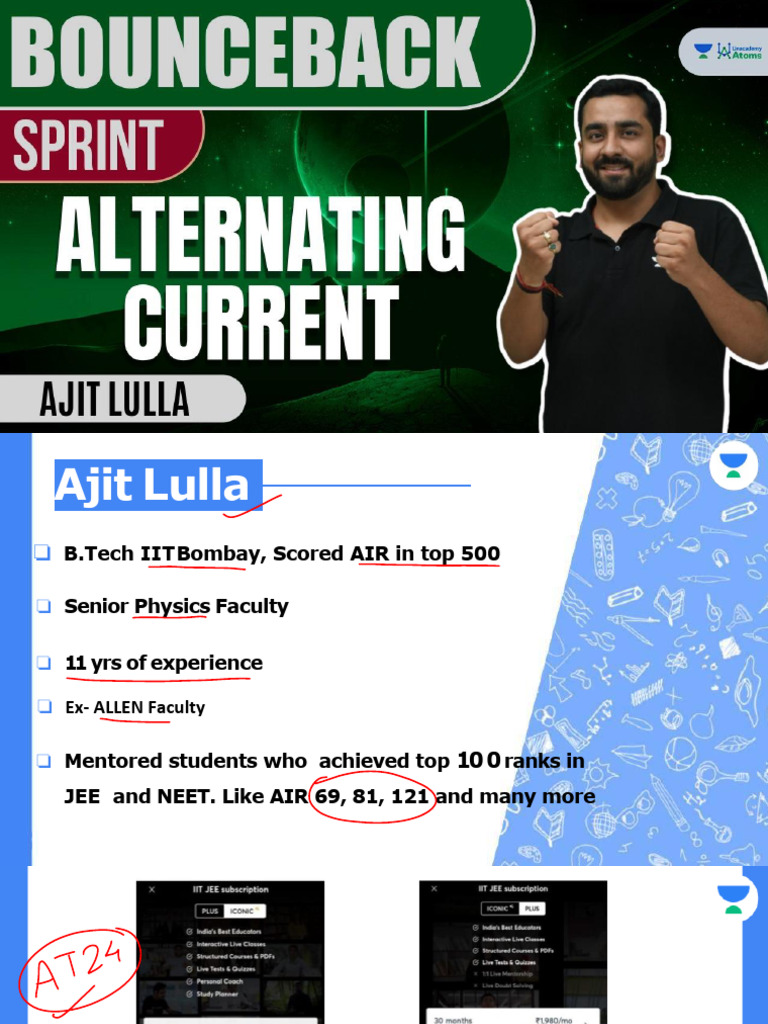 Alternating Current Bounce Back 2.0 22 Dec | PDF | Inductor | Alternating Current