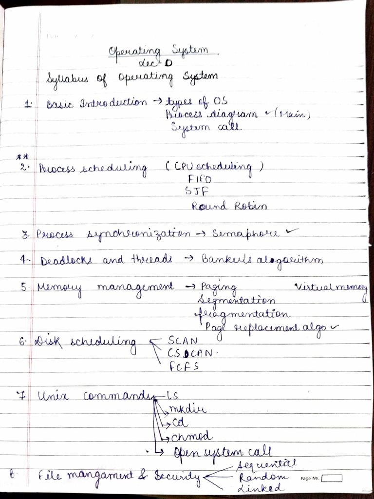 Operating System Notes | PDF