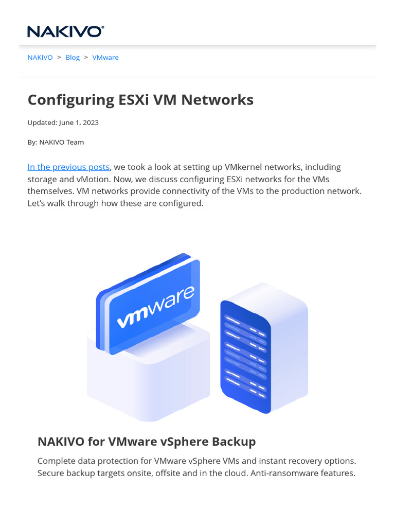 How to Configure ESXi VM Networks_ Quick Guide | PDF | Virtual Machine ...