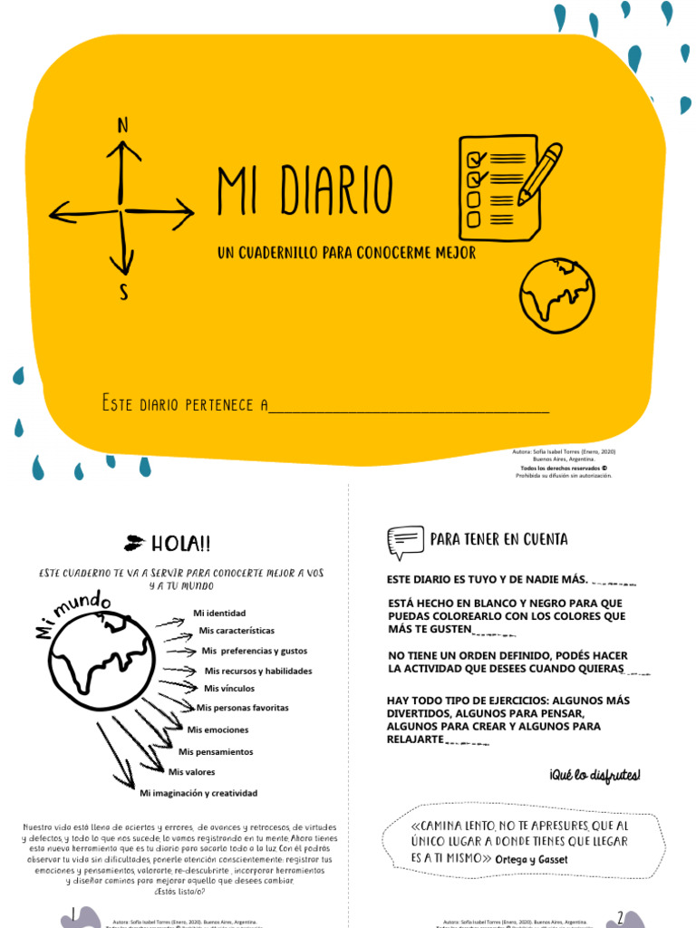 Mi Diario 2 Autoconocimiento - para Adolescentes | PDF | Creatividad ...