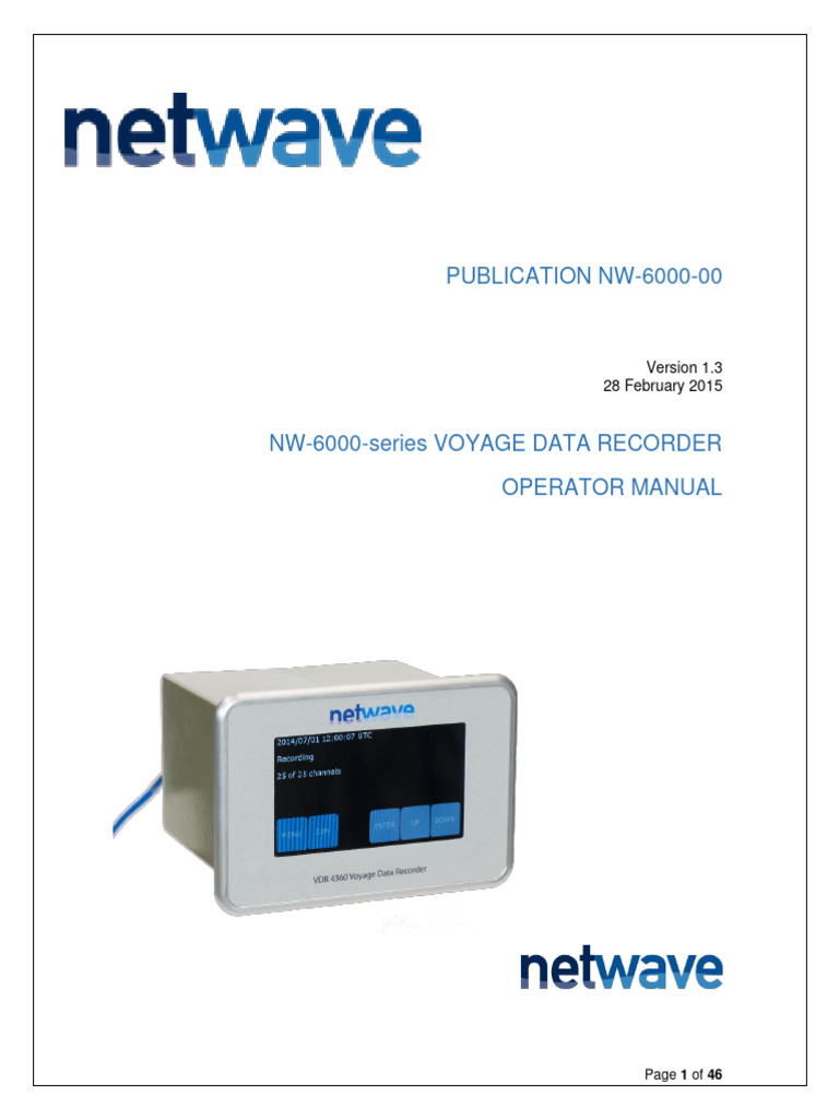 NW6000 00 Operator Manual Version1.3 | PDF