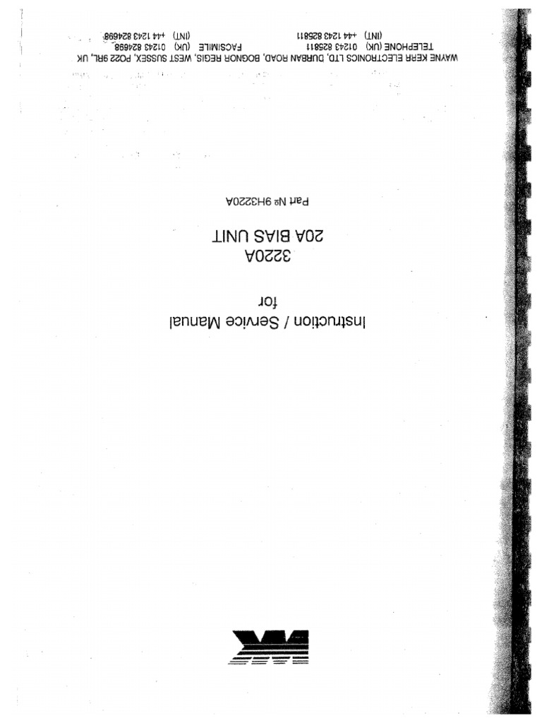 WAYNE KERR 3220A Instruction | PDF