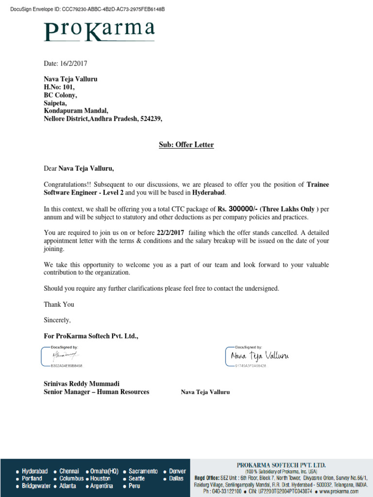 ProKarma Offer | Download Free PDF | Government