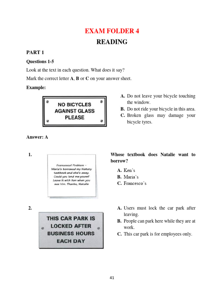 Exam Folder 4 | PDF