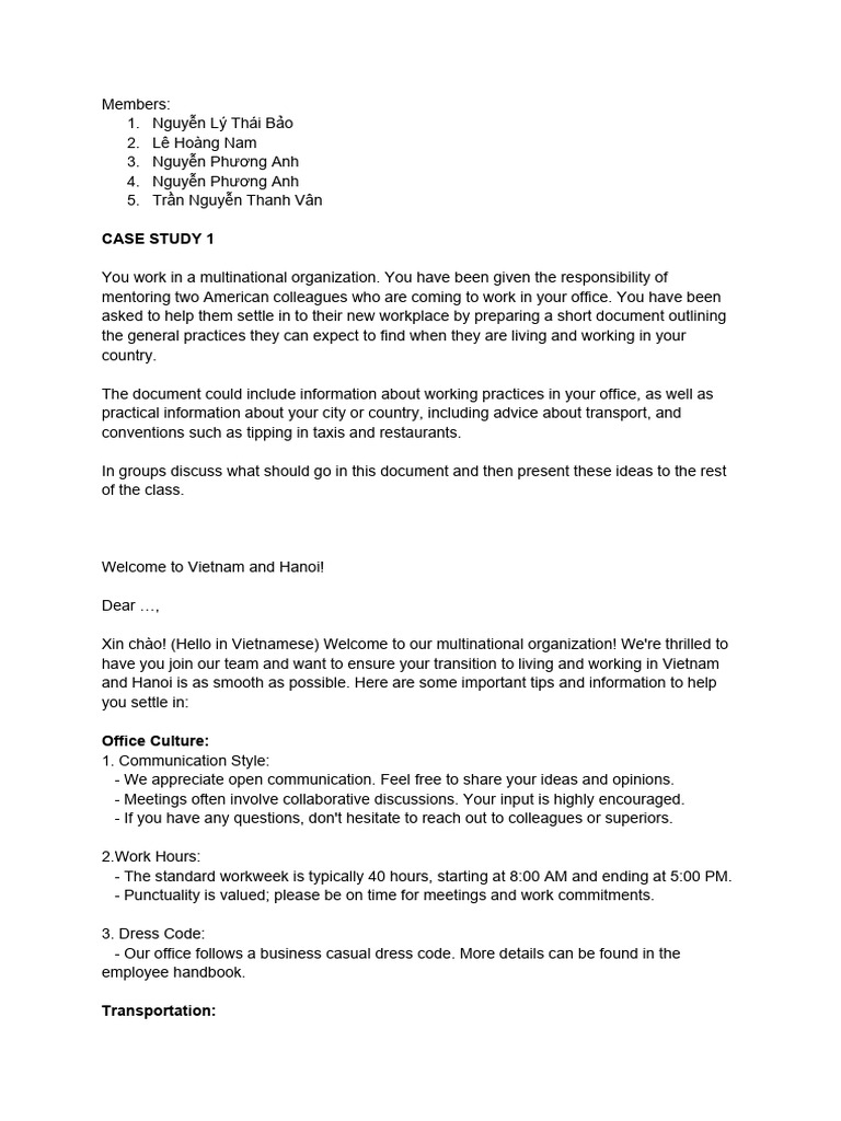 Case Study Unit 4 | PDF