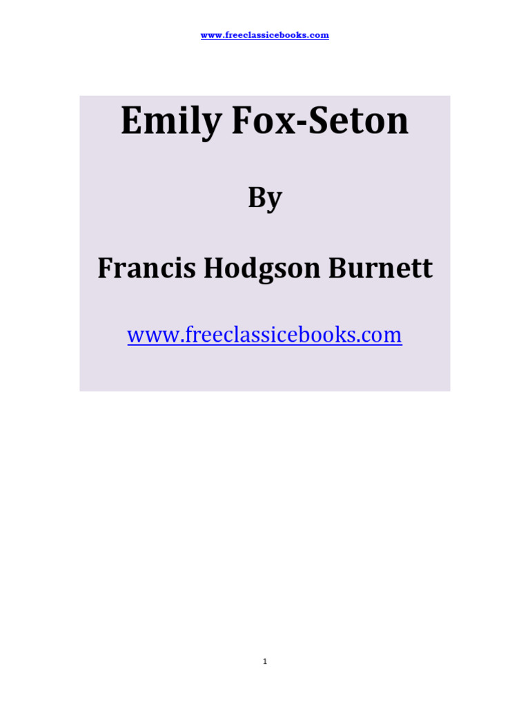Emily Fox Seton | PDF | General Fiction