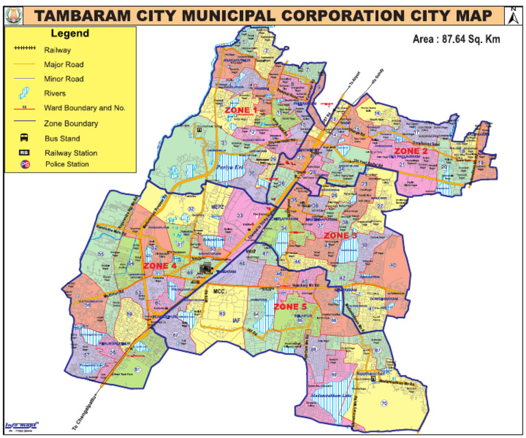 Tambaram Municipal Corporation Ward Map - Display Map | PDF