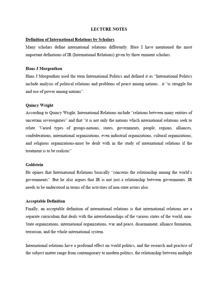 Intro To Ir Lecture Notes | PDF