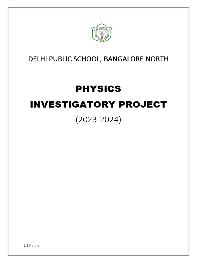 Phy Project | PDF | Pressure | Physics
