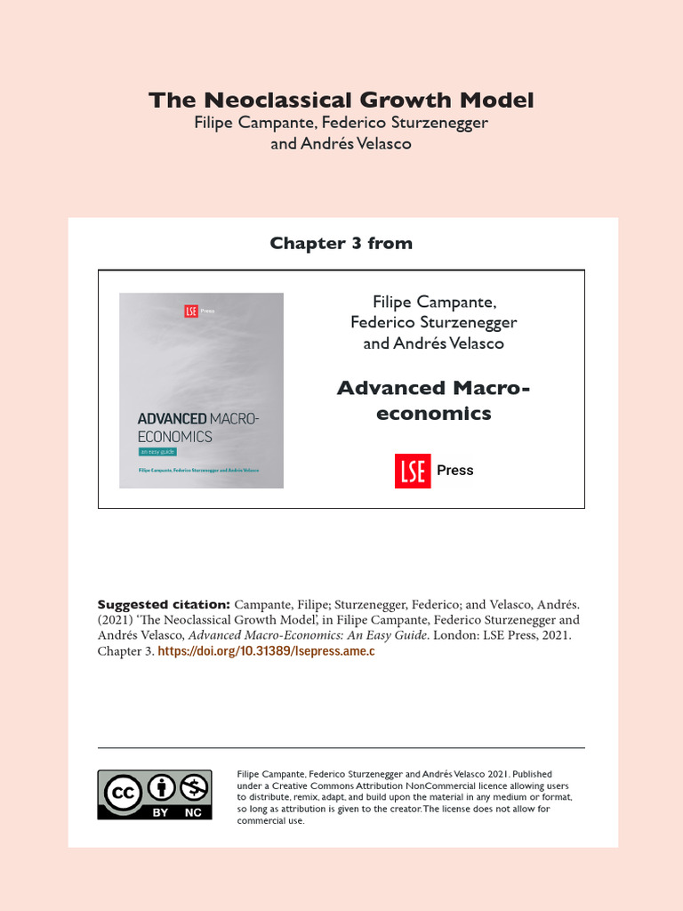 Advanced Macroeconomics 4 The Neoclassical Growth Model | PDF ...