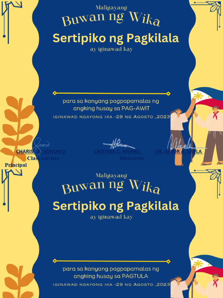 Sertipiko Ng Pagkilala Sa Buwan Ng Wika 2025 Theme For International Womens Day