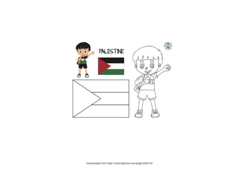 Palestine Flag Coloring Page1 | PDF