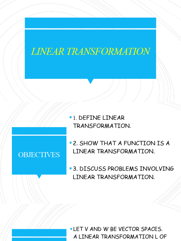 Linear Transformation | PDF