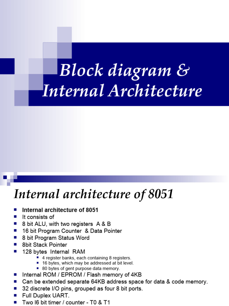 8051 Internal Architecture | PDF | Computer Data | Office Equipment