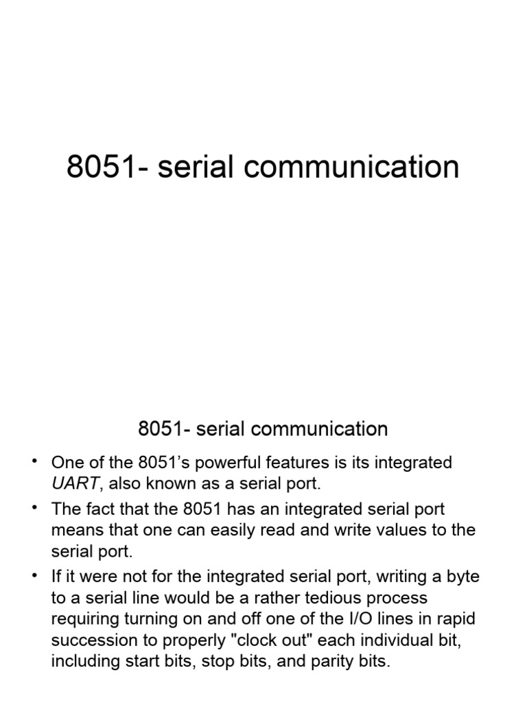 8051 - Serial Communication | PDF | Computer Hardware | Computer Data
