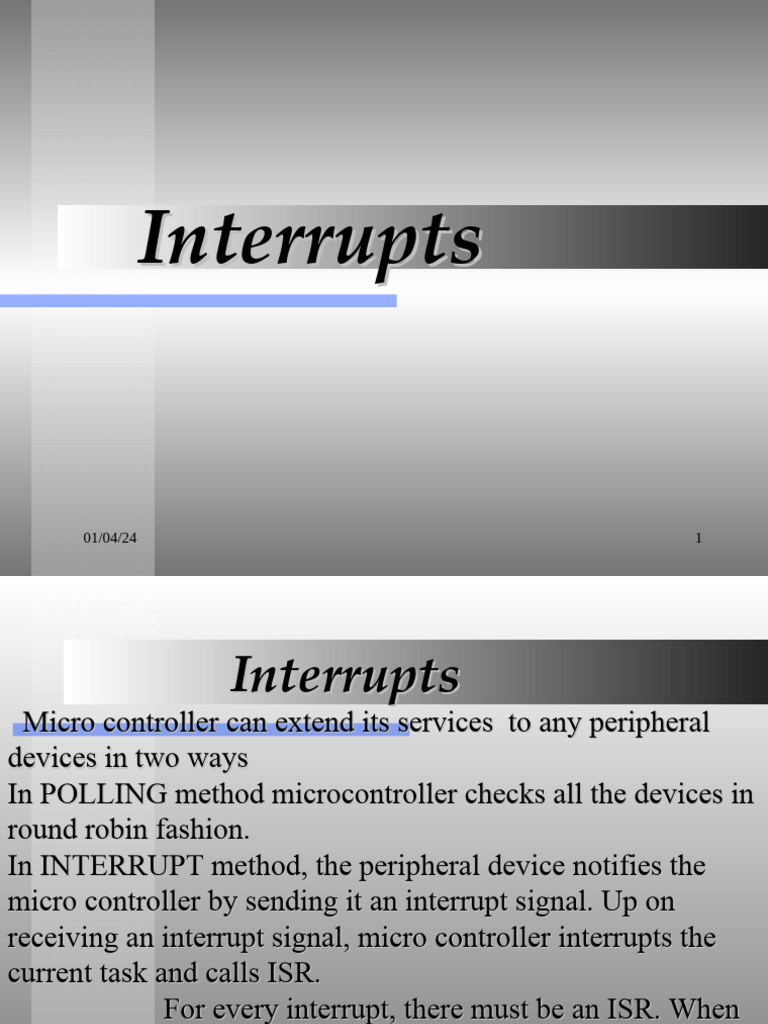6.interrupts 1 | Download Free PDF | Microcontroller | Information Technology