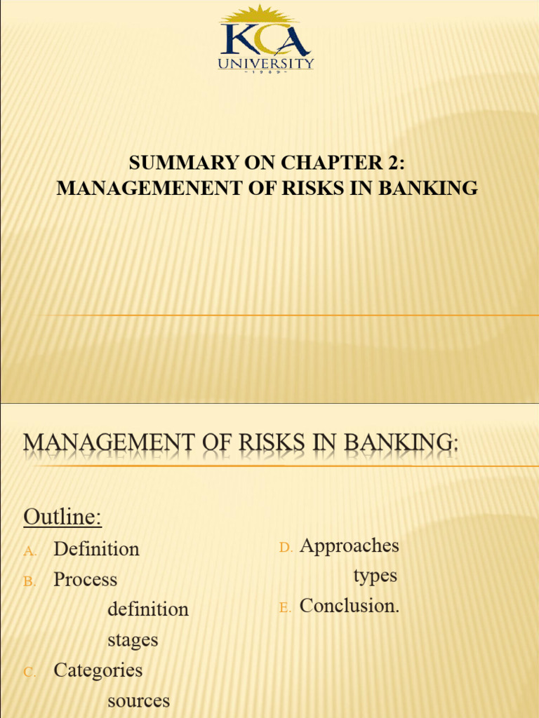 Topic 2 Risk Management | PDF