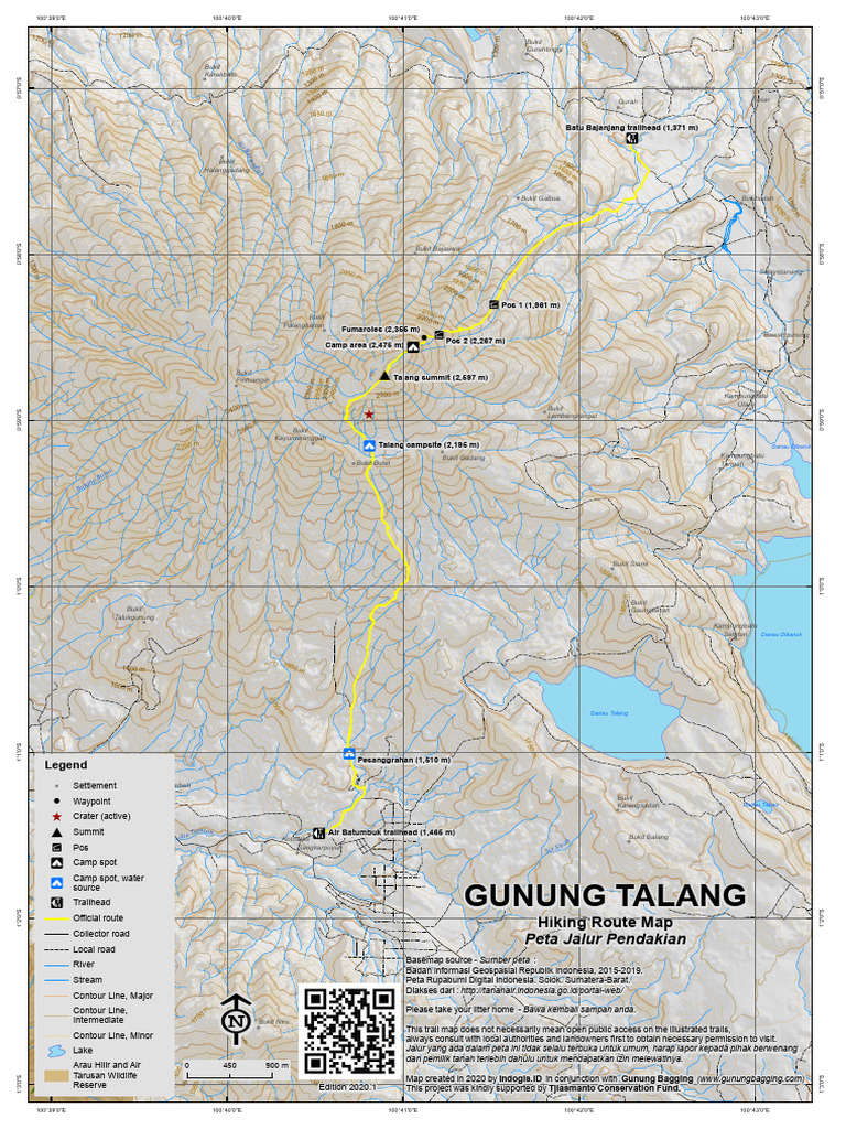 Peta Jalur Pendakian Gunung Talang | PDF