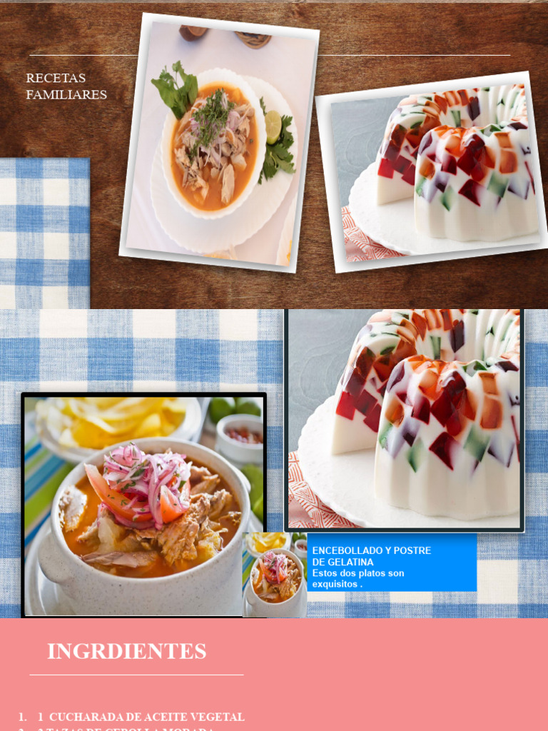 Presentaciones de Recetas | PDF | Sopa | Alimentos