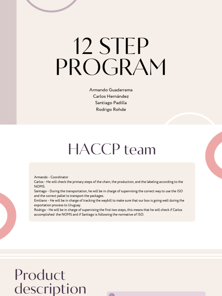 12 Step Program | PDF | Food Safety | Supply Chain