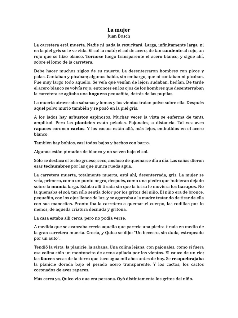 Cuento-La Mujer. | PDF