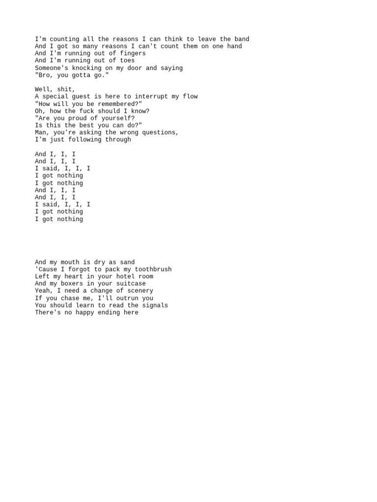 Solo Lyrics | PDF