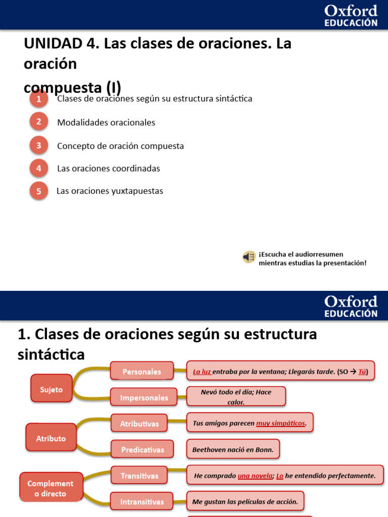 u4_presentacion_PALABRAS | PDF | Oración (Lingüística) | Ciencia cognitiva