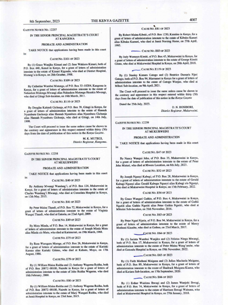 Gazette Notice Gatogo | PDF