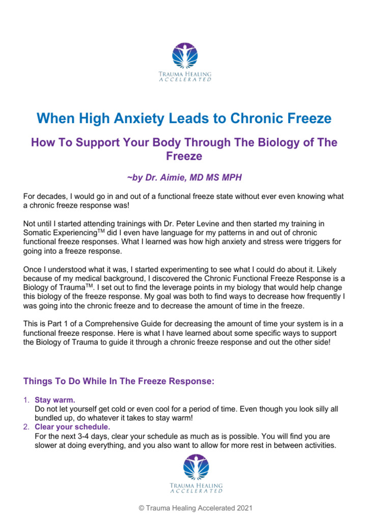 Navigating Chronic Freeze Response | PDF | Digestion | Clinical Medicine