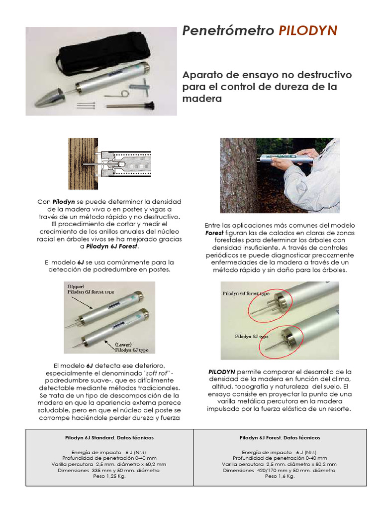 PILODYN | PDF | Dureza | Madera
