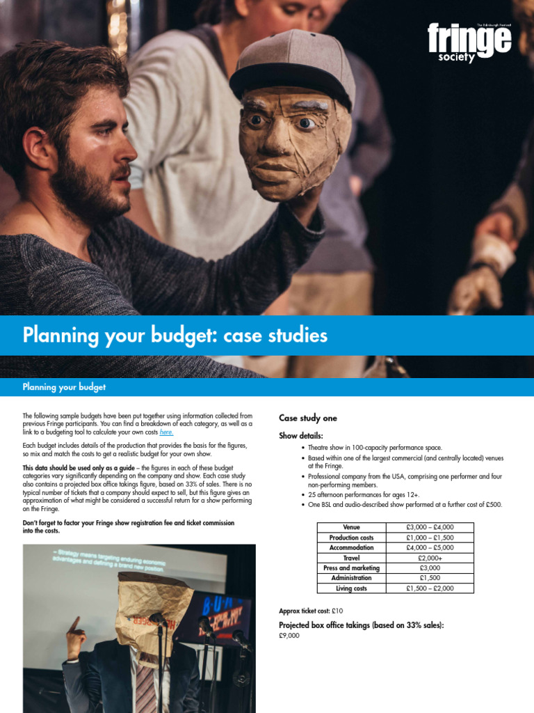 Planning Your Budget Fringe Case Studies | PDF