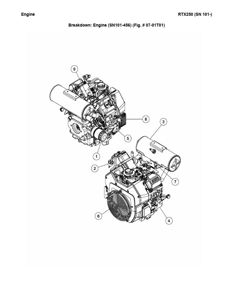Vermeer RTX250 Budowa Siilnika Kohler | PDF