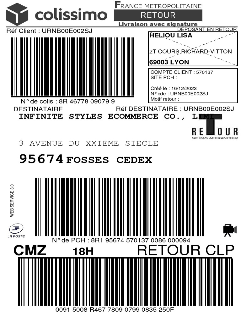 Returnlabel 311718954988 | PDF