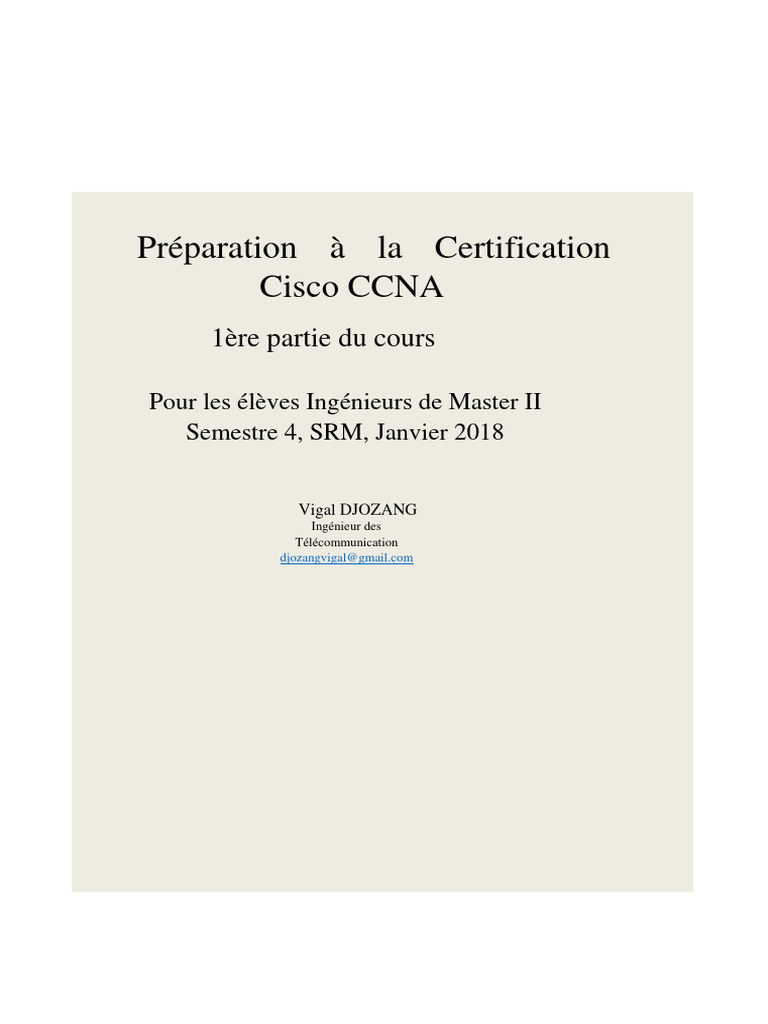 Cahier TP CCNA-1w | PDF