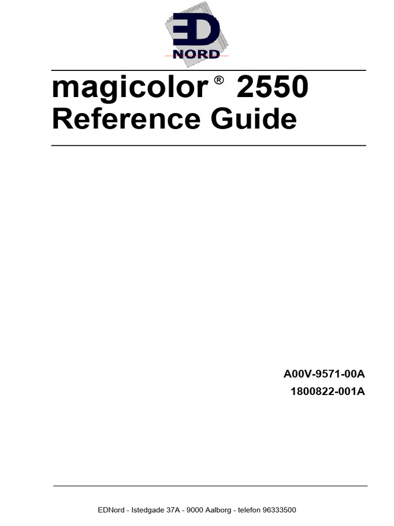 Magicolor 2550 Ref Guide | PDF | Business | Technology & Engineering