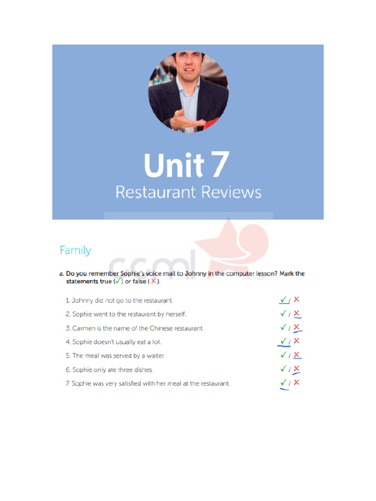 UNIT 7 Workbook | PDF