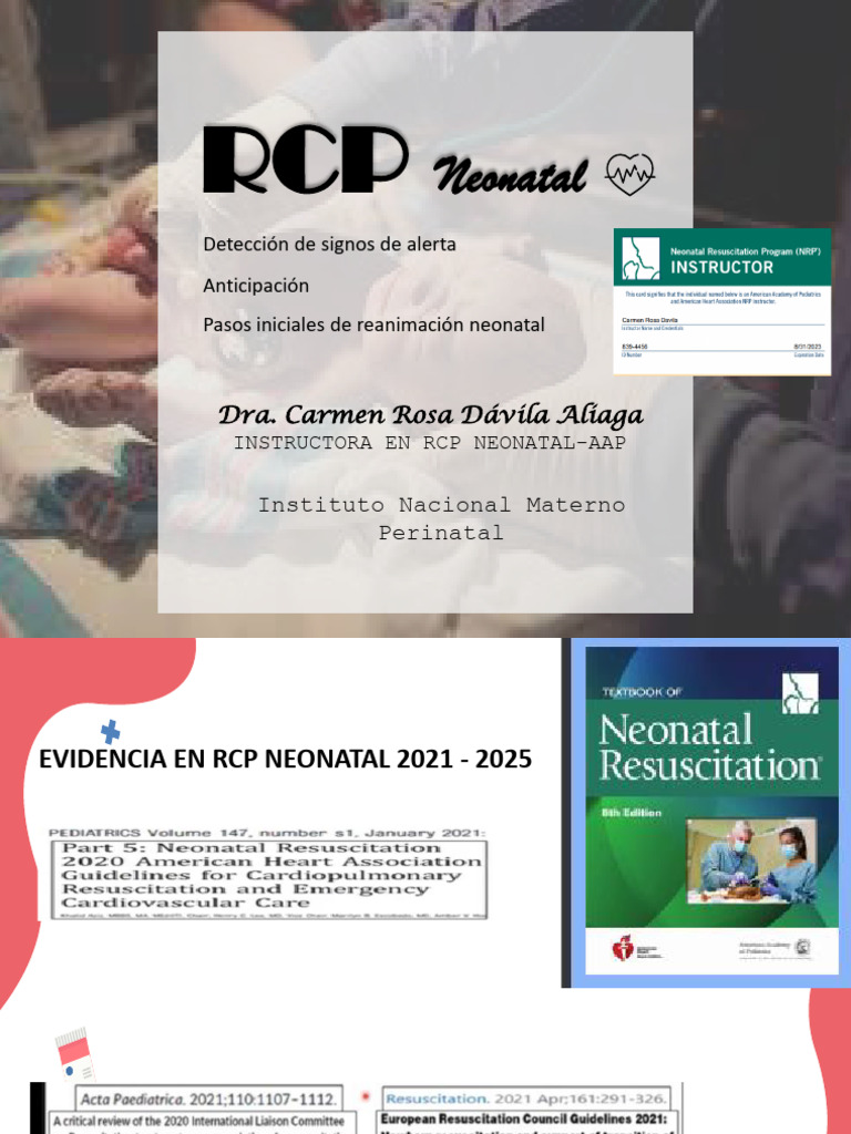 RCP Atención Del RN Con Complicaciones Anticipación Pasos Iniciales | PDF