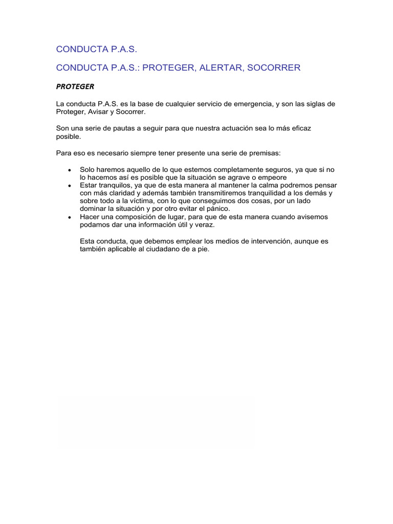 Conducta Pas | PDF