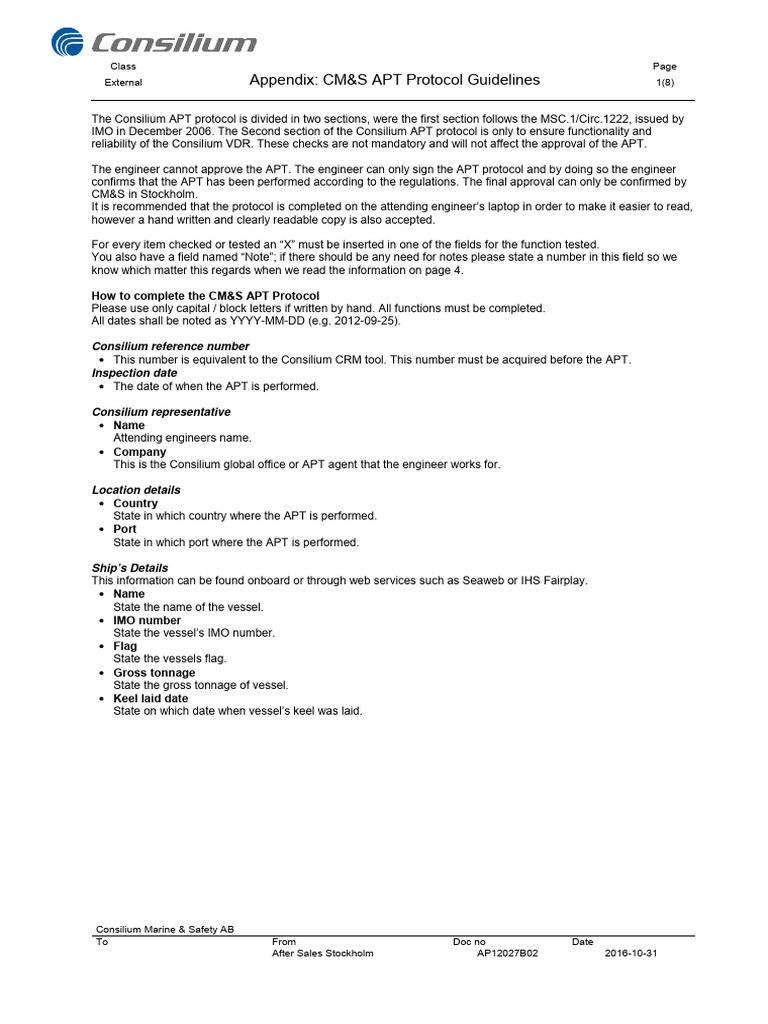 AP12027B02 CM&S APT Protocol Guidelines | PDF | Computing