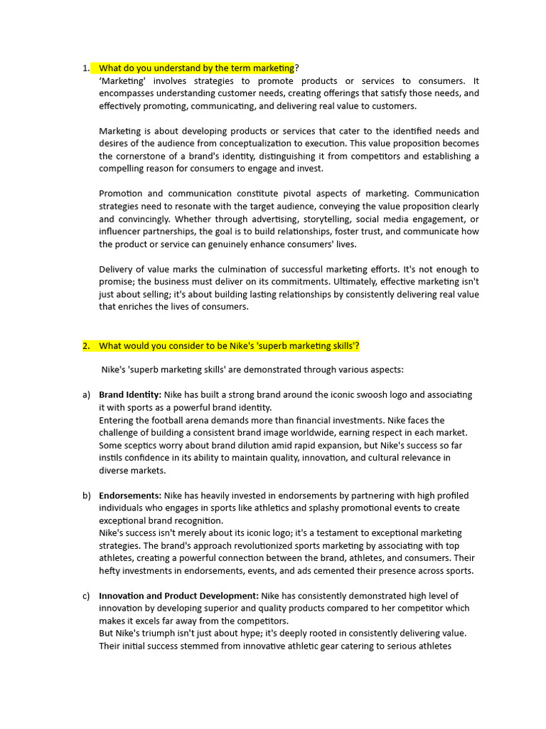 Nike Case Study | PDF | Brand | Marketing