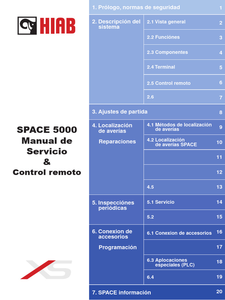 Manual Space 5000 | PDF | Bomba | Grúa (máquina)