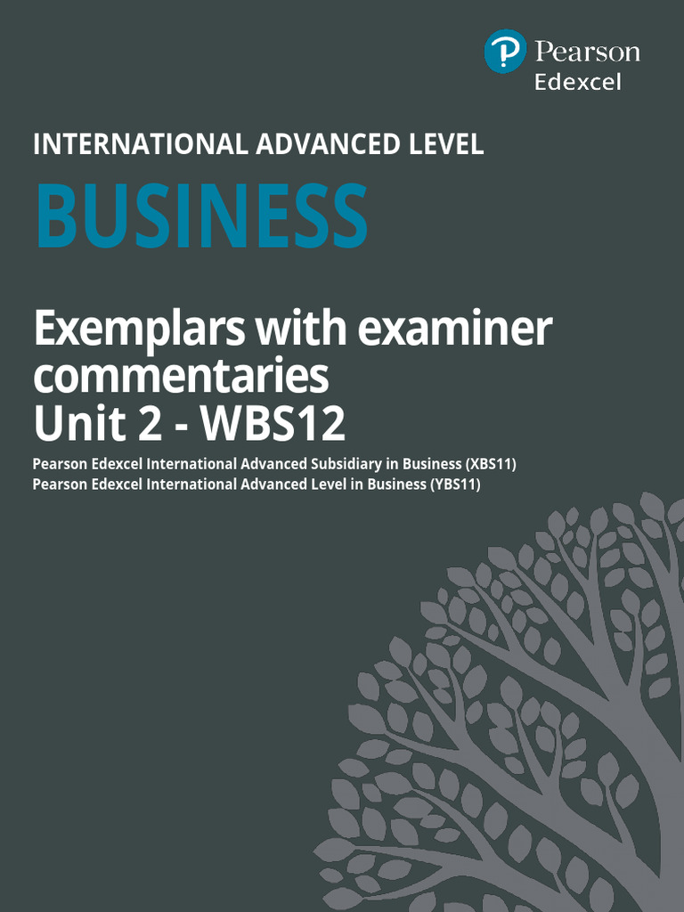 IAL Business Unit 2 WBS12 Exemplar Responses | PDF