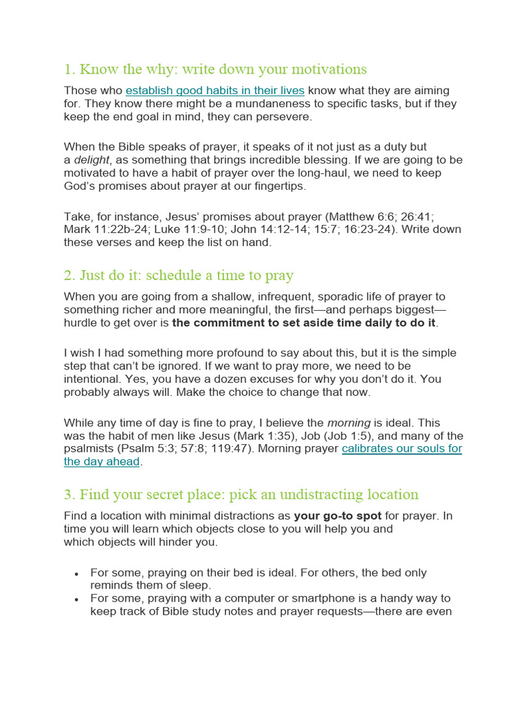 10 Steps to Deepen Your Prayer Life | PDF | Prayer | Meditation