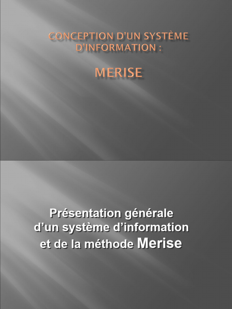 1 Merise | PDF | Ordinateurs | Technologie et ingénierie