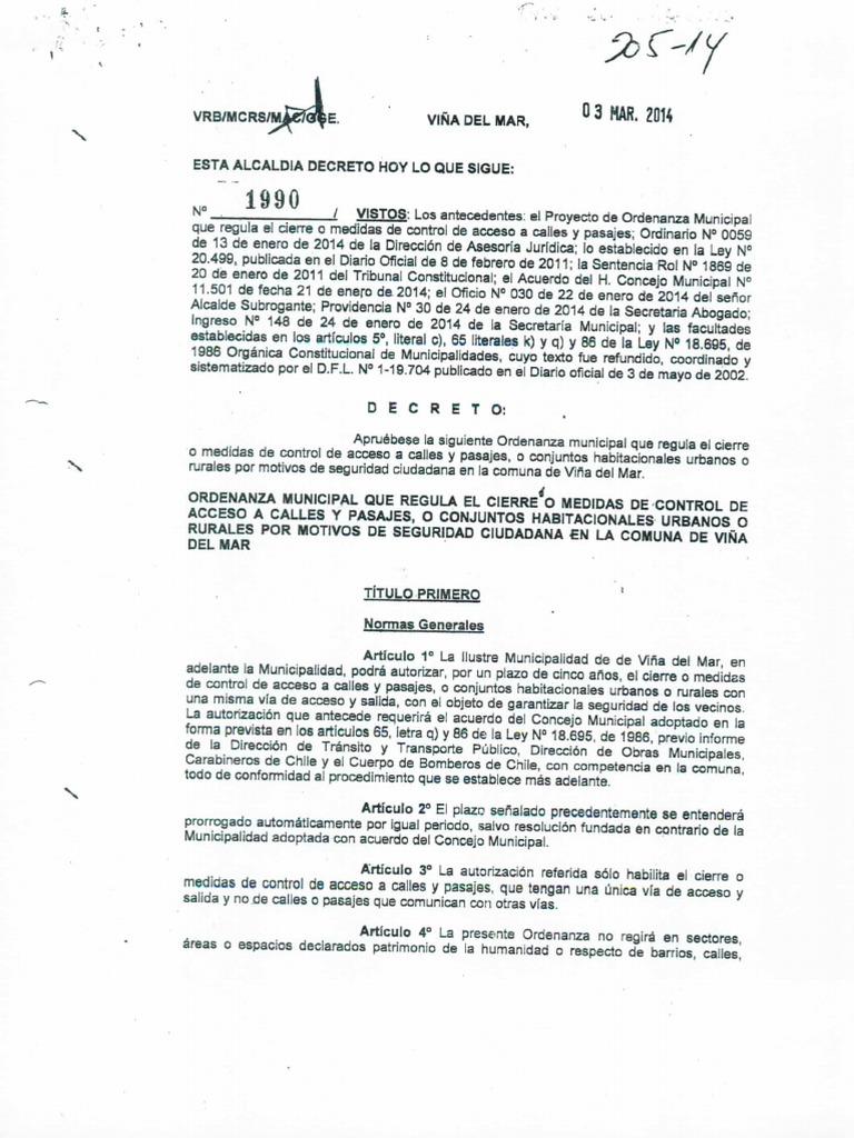 Decreto Cierre de Pasajes | PDF