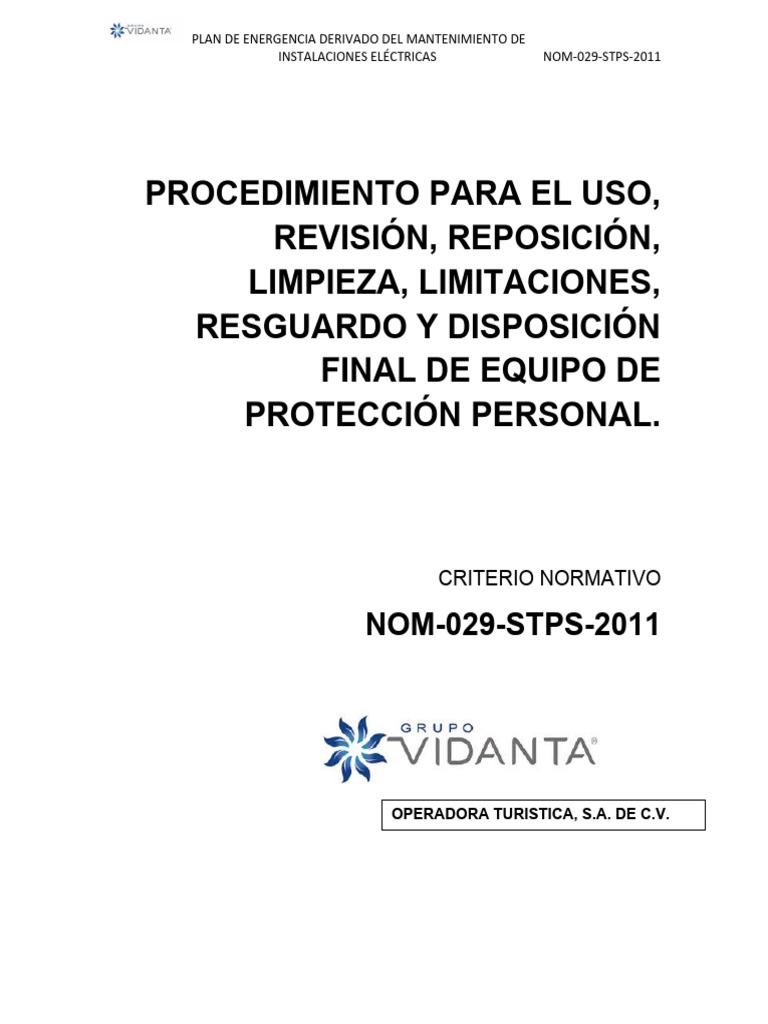 Procedimiento para EPP | PDF